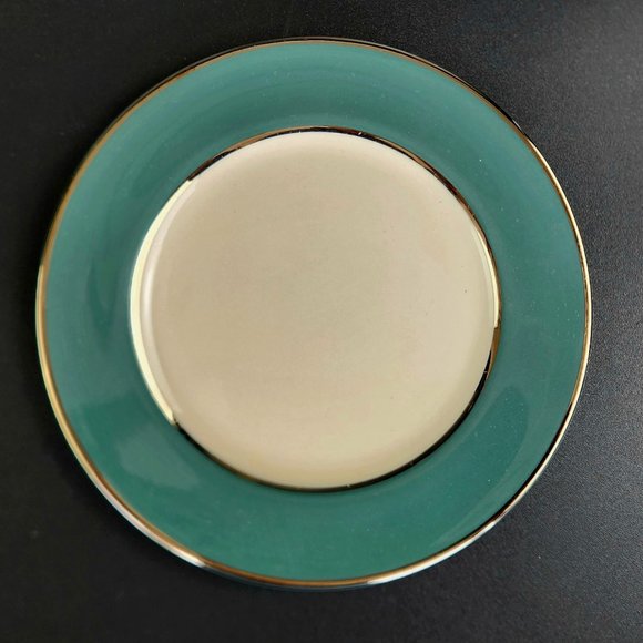 Dining | Vintage B B Plate Sylvancalifornia Teal Green Silver Rim By ...